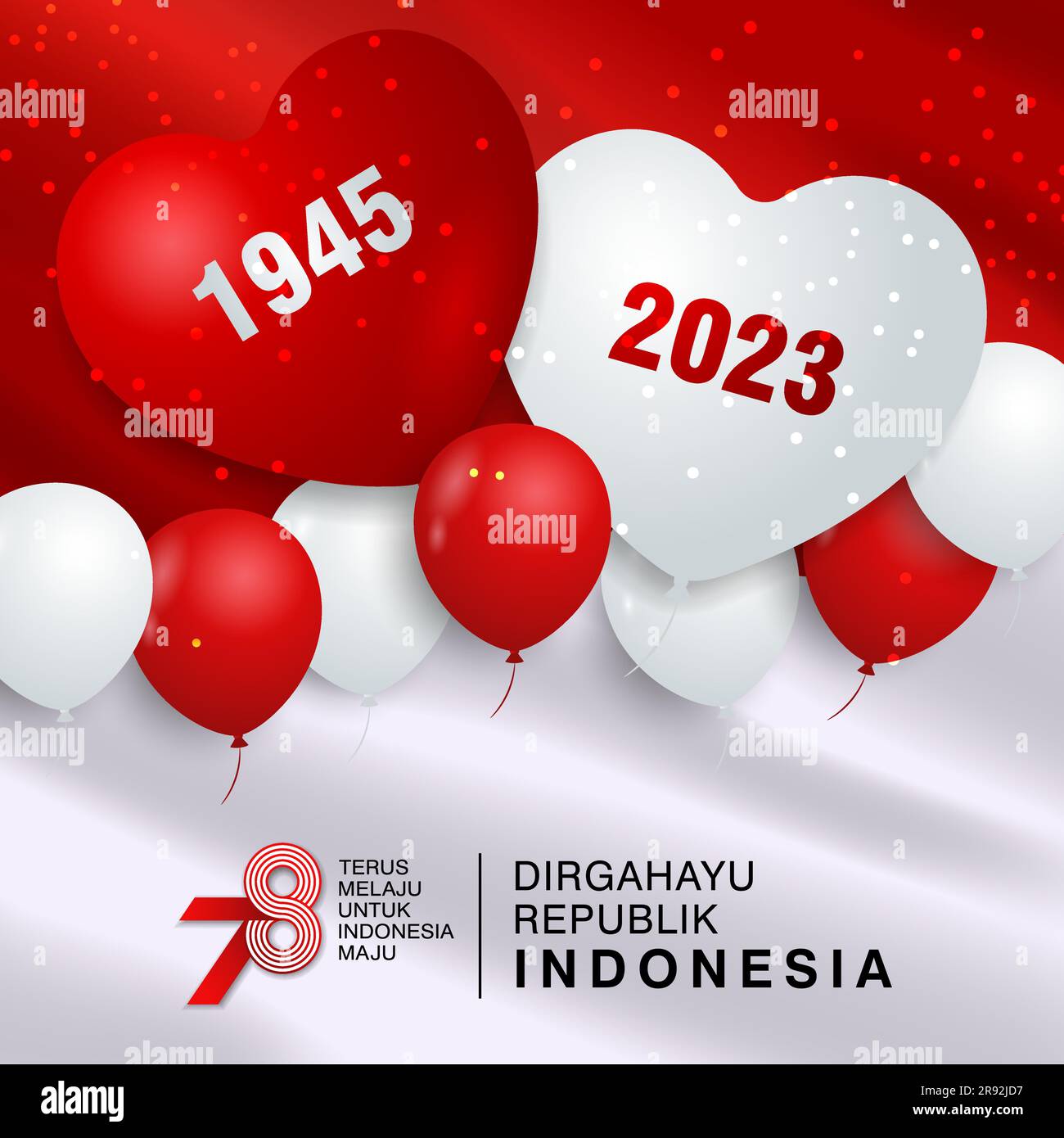 17 August. Indonesia independence day celebration background with ...
