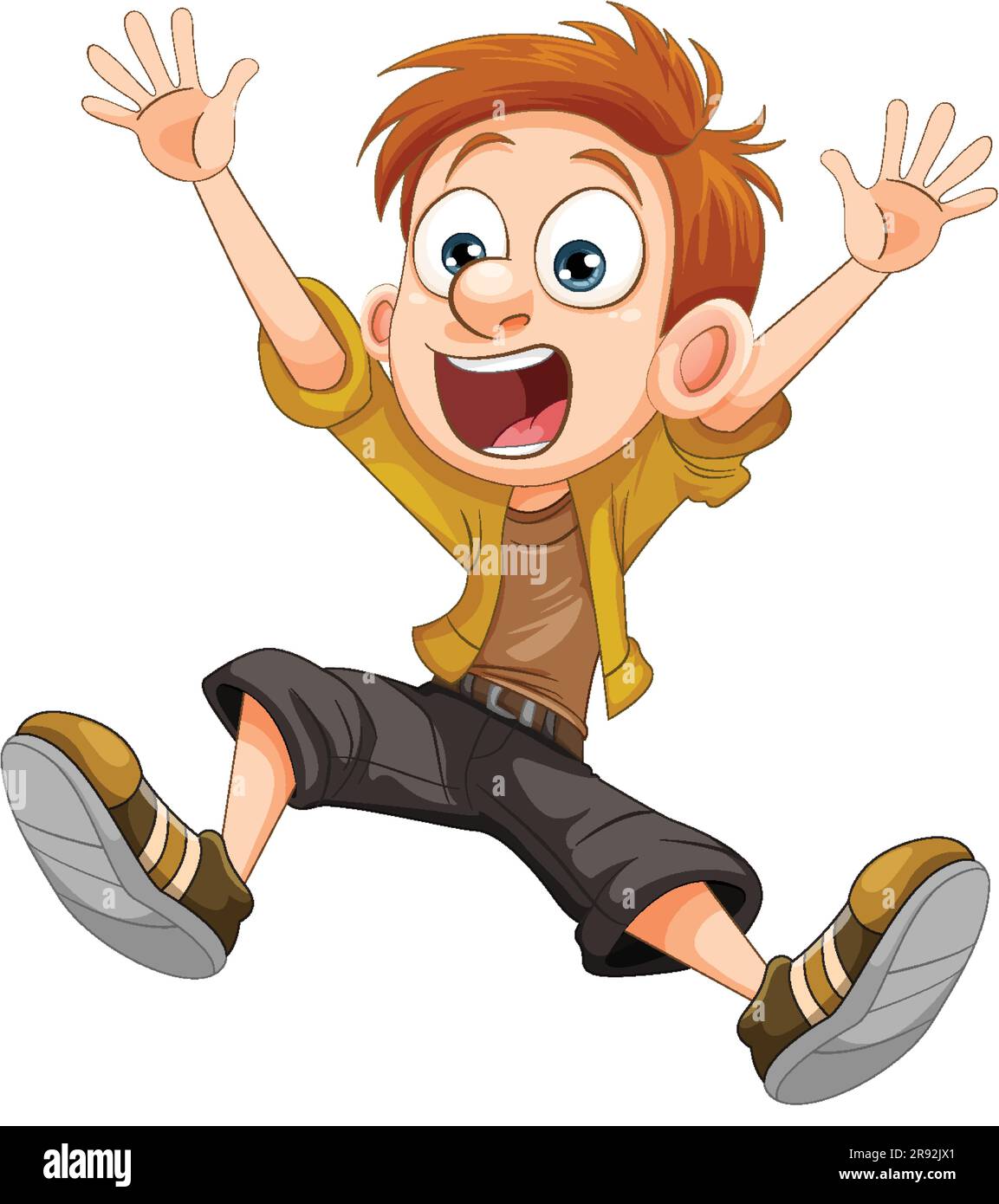 Jumping Boy Cartoon Character illustration Stock Vector Image & Art - Alamy
