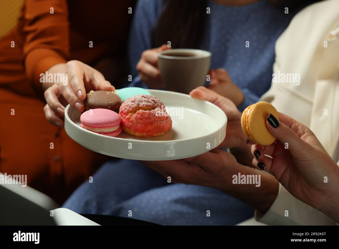 Macarons in sweet bar hi-res stock photography and images - Alamy