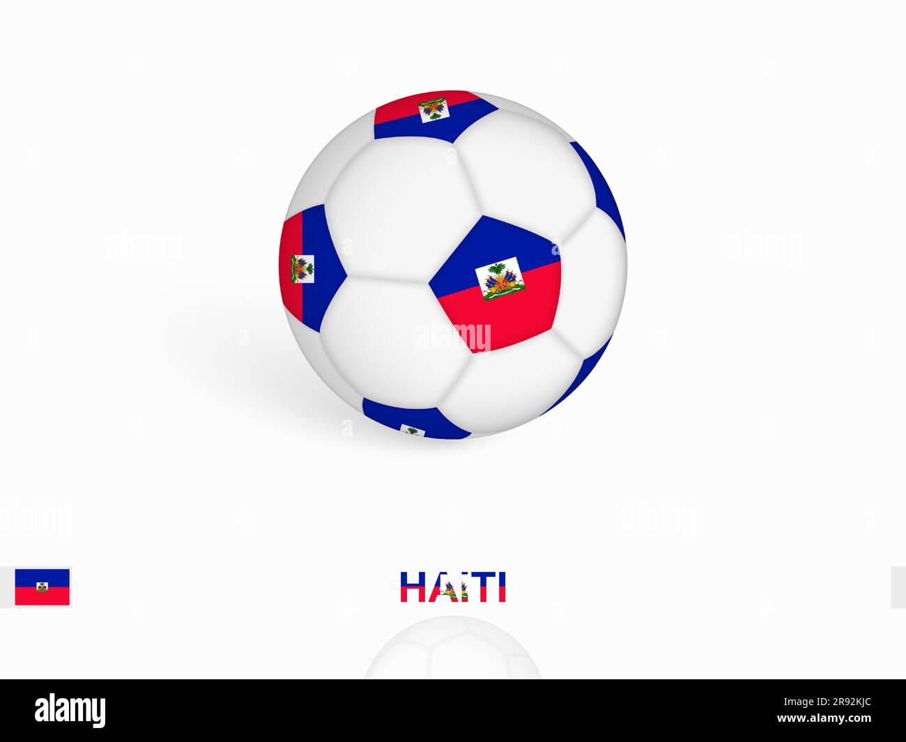 Soccer ball with the Haiti flag, football sport equipment. Vector ...