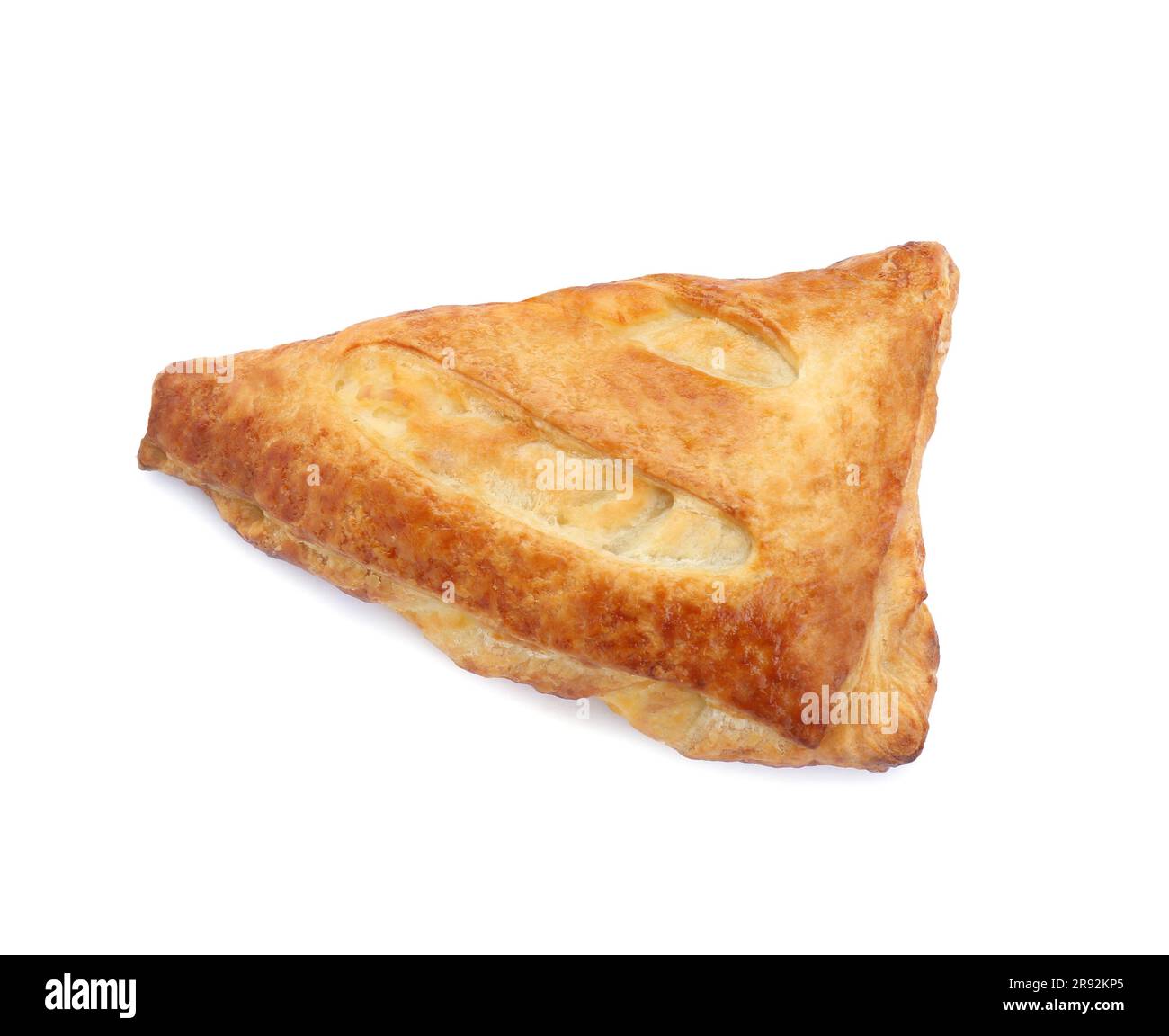 Fresh tasty puff pastry on white background, top view Stock Photo - Alamy