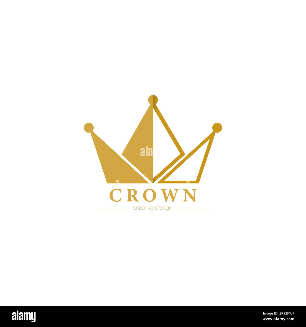 Golden royal crown. A mock-up of a symbol of luxurious imperial power ...