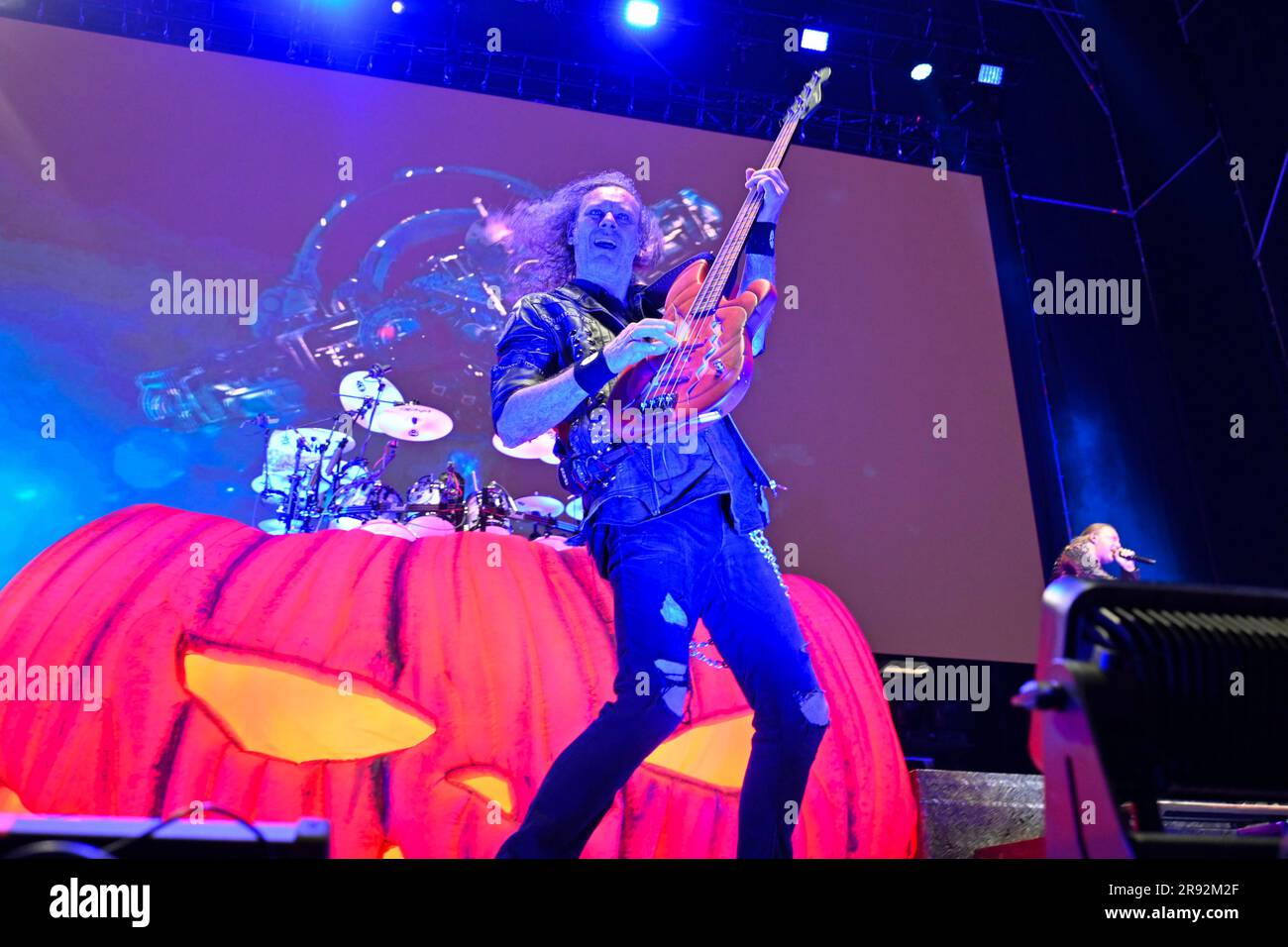 The German power? and heavy metal band Helloween during a performance ...