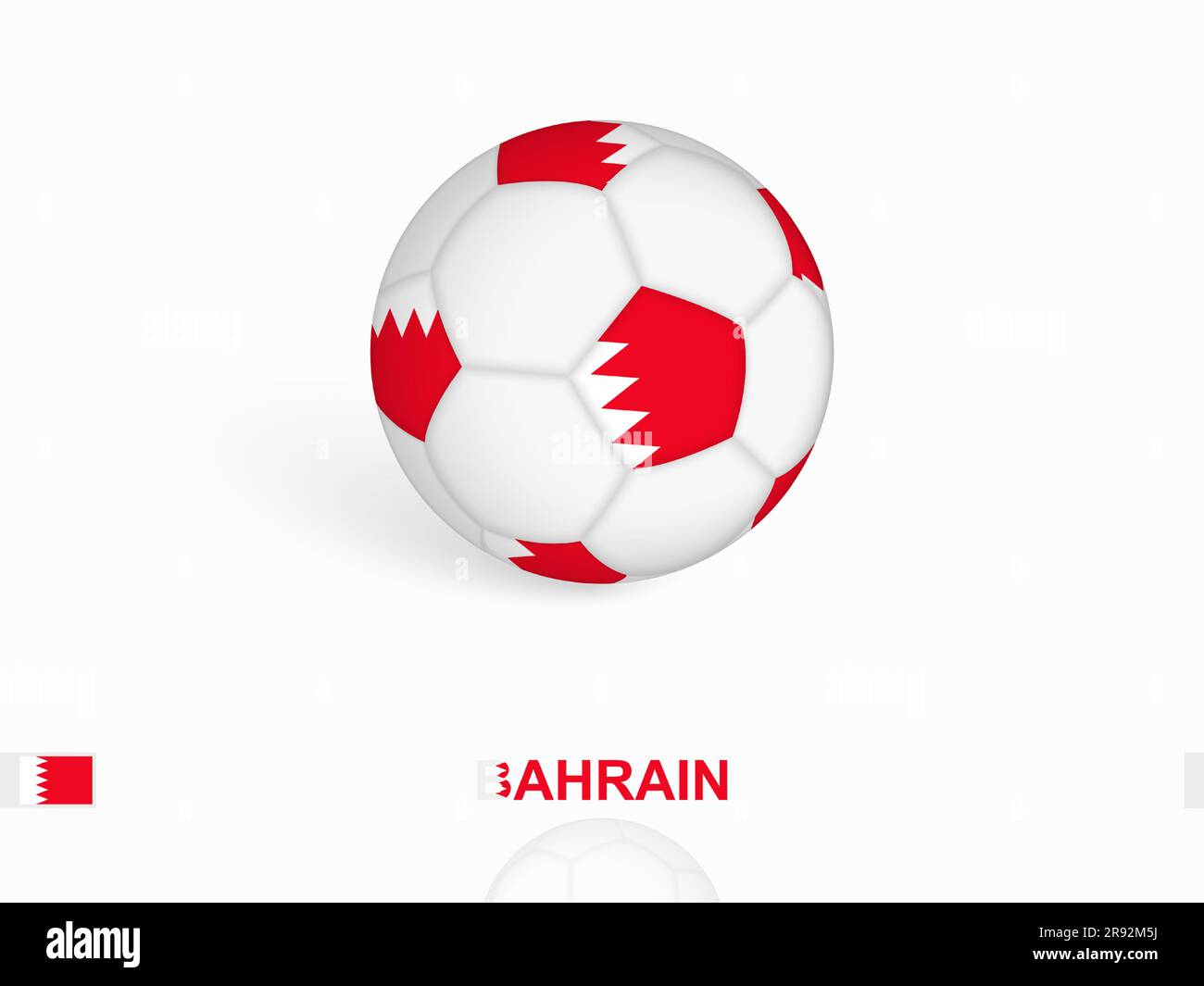 Soccer ball with the Bahrain flag, football sport equipment. Vector ...