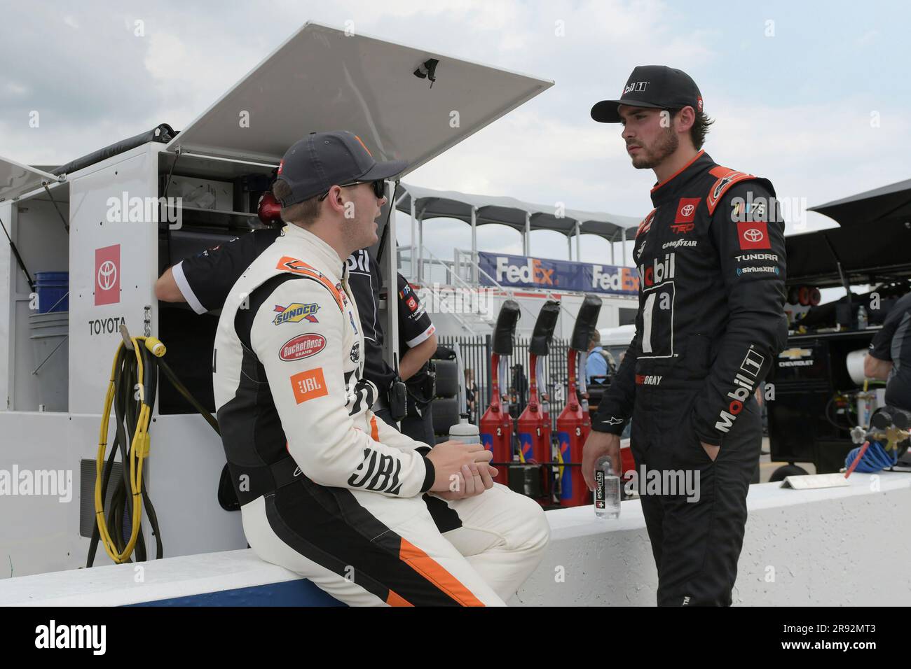 NASHVILLE, TN - JUNE 23: Taylor Gray (#17 TRICON Garage JBL Toyota) and ...