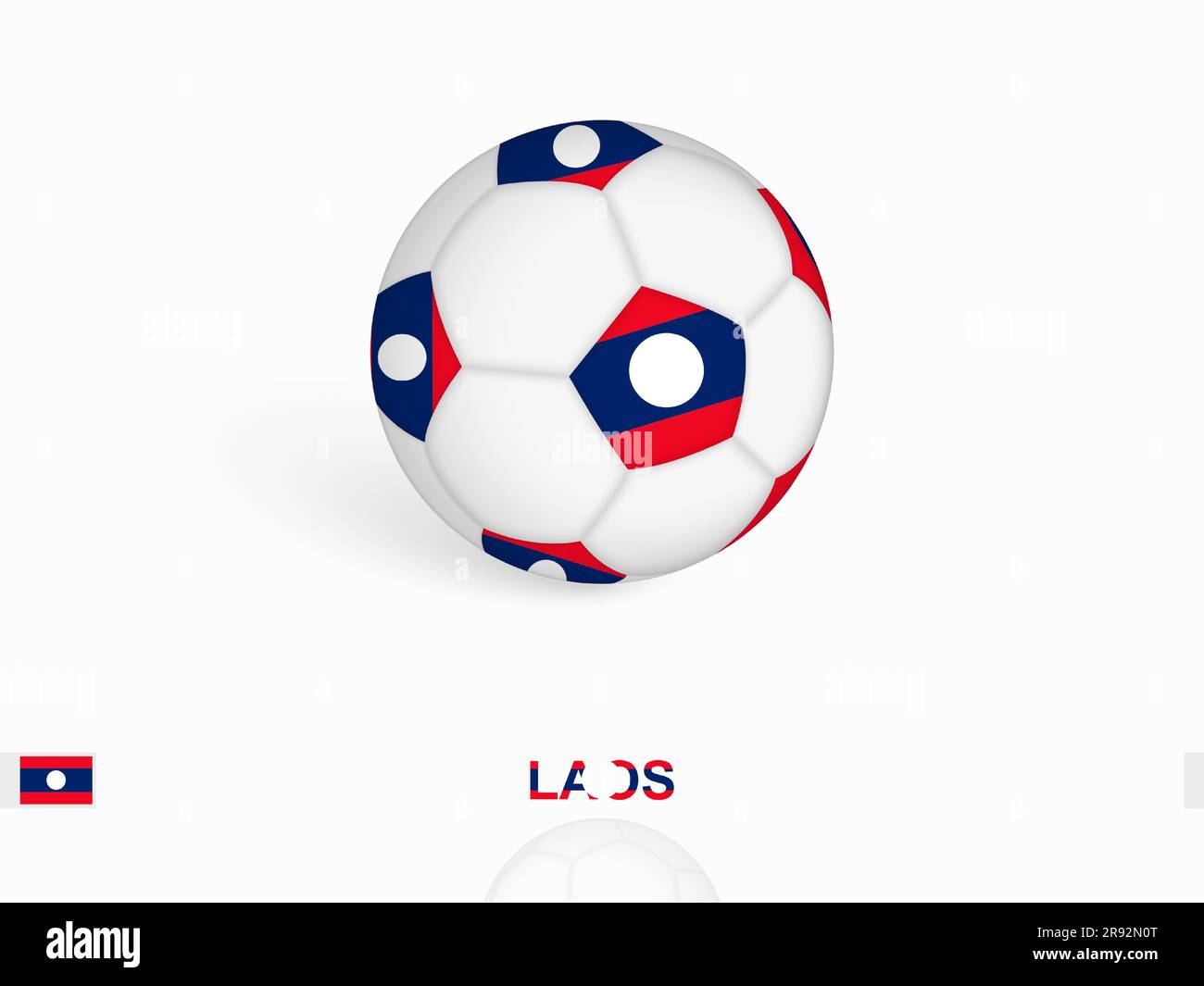 Soccer ball with the Laos flag, football sport equipment. Vector ...