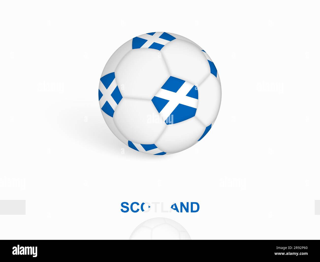 Soccer ball with the Scotland flag, football sport equipment. Vector ...