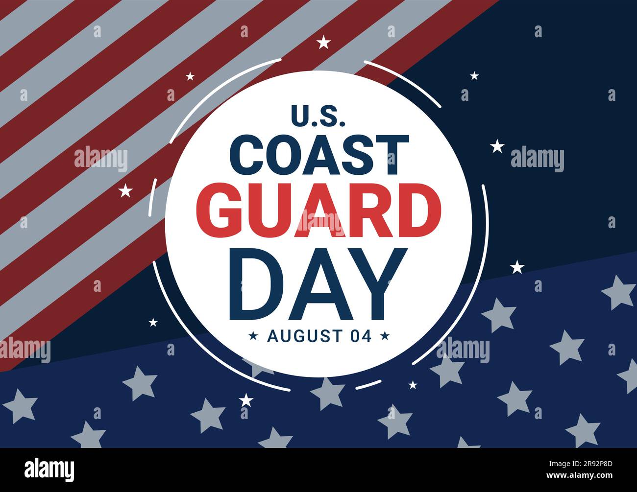 United States Coast Guard Day Vector Illustration on August 4 with ...