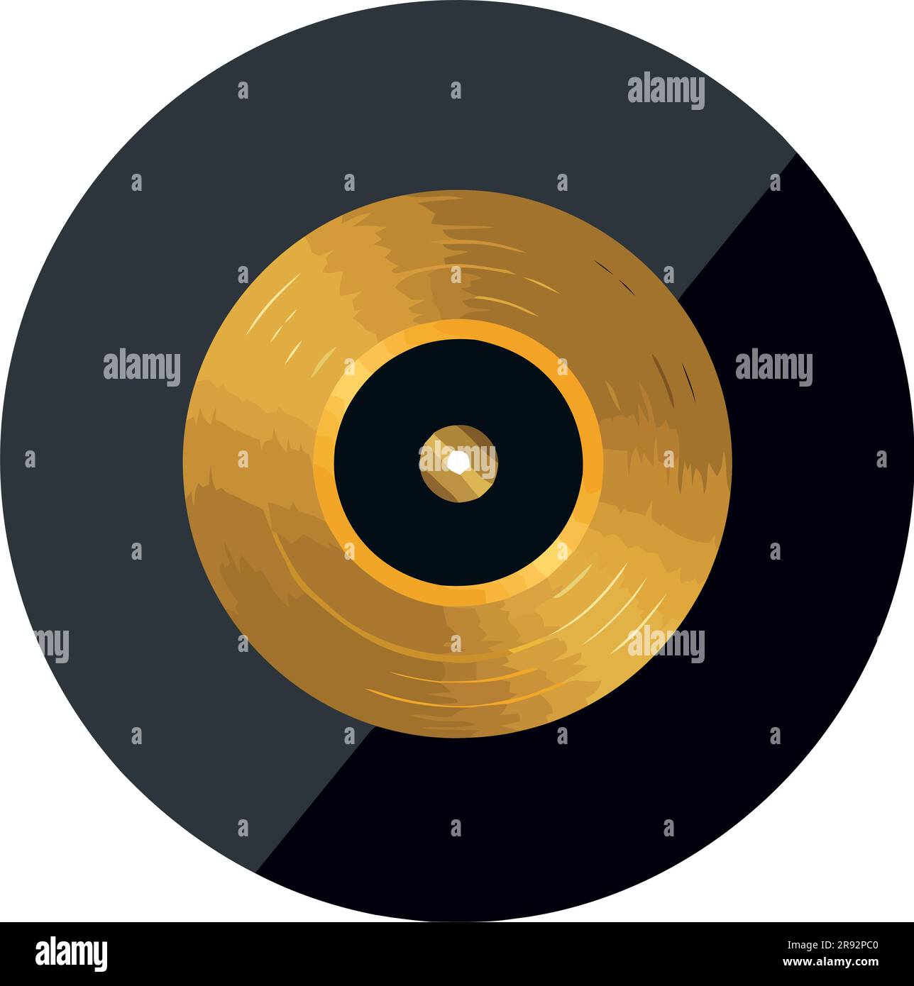 Gold disk vinyl Stock Vector Images - Alamy