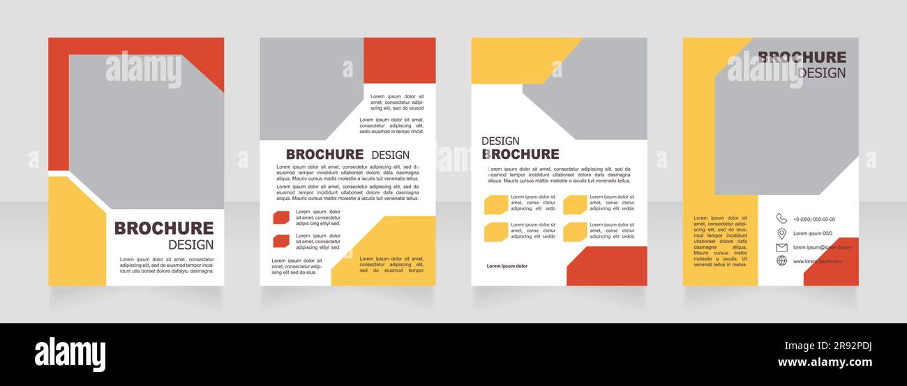 Shopping mall with different stores promotion blank brochure design ...