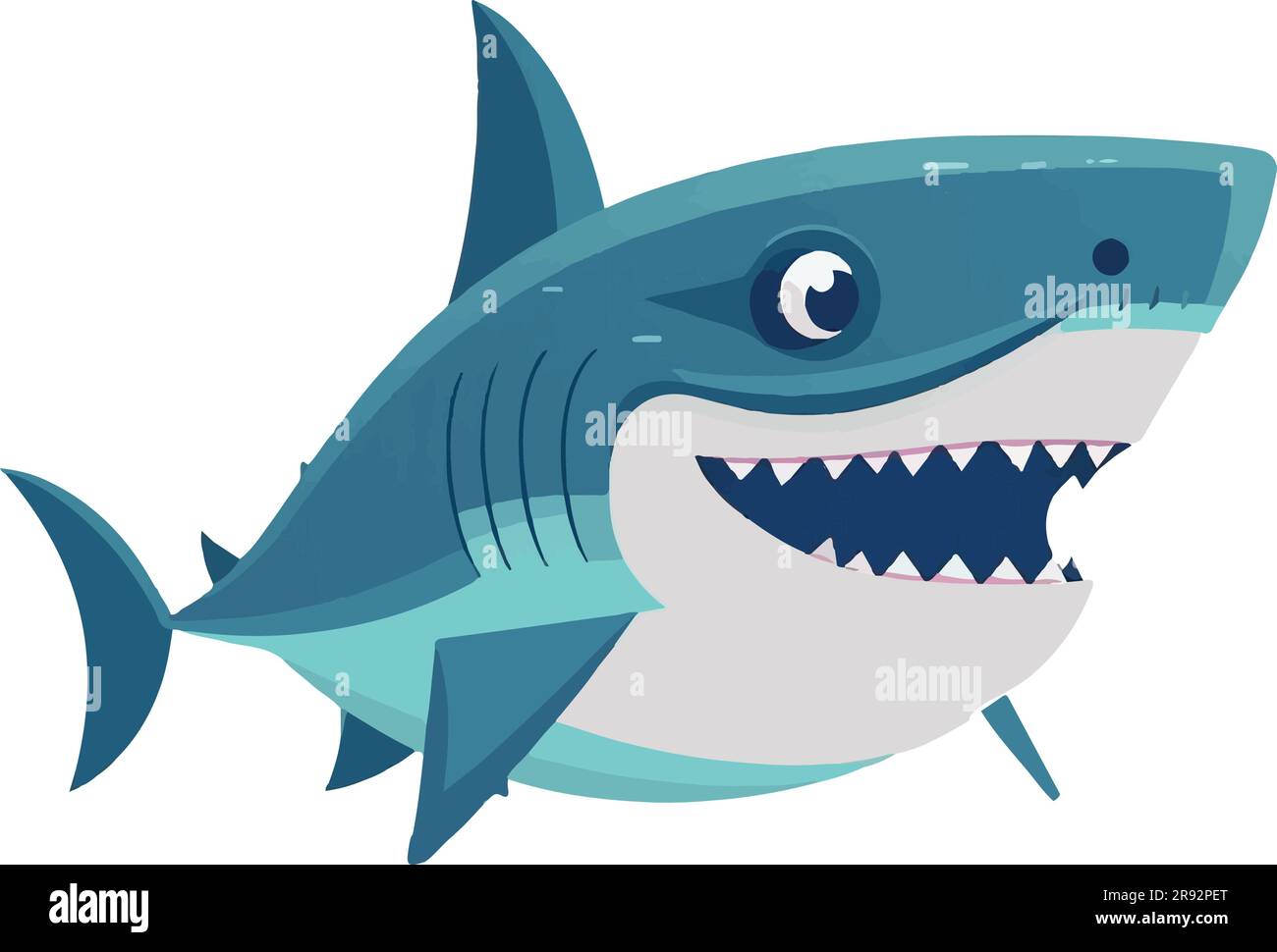 Furious fish with sharp teeth Stock Vector Image & Art - Alamy