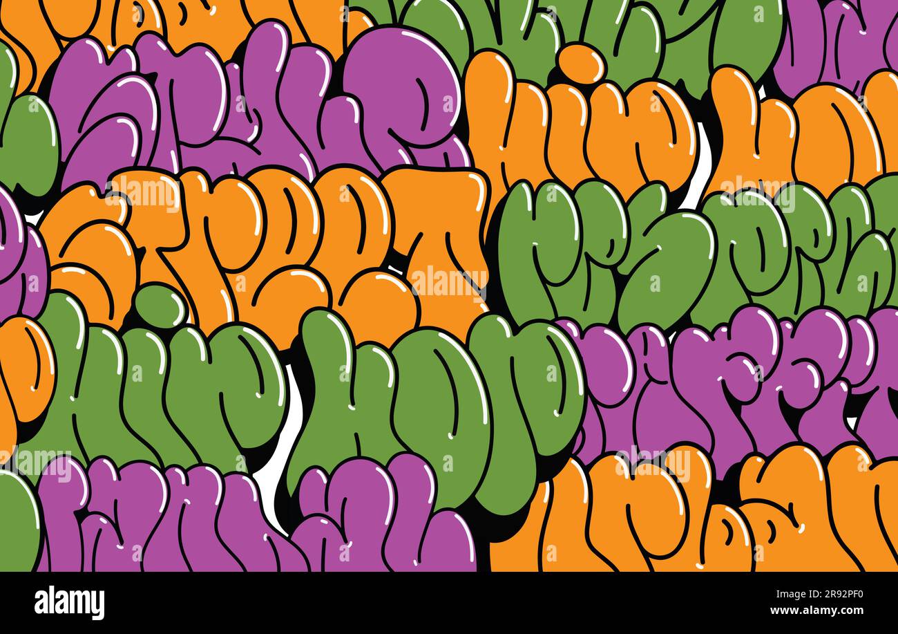 multicolored background, graffiti letters, bright colored inscriptions ...