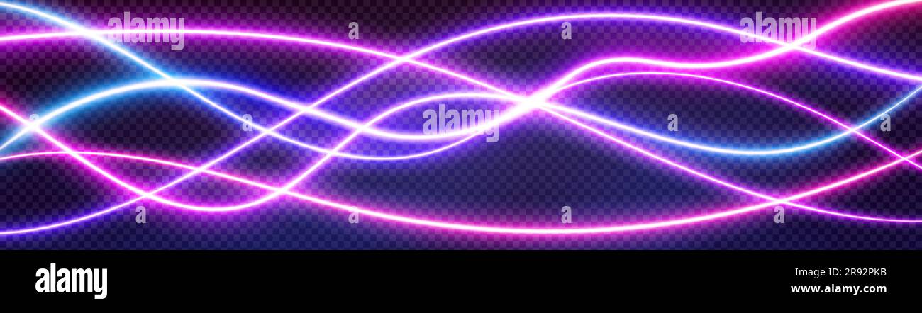Neon audio voice frequency wave and abstract sound light vector ...
