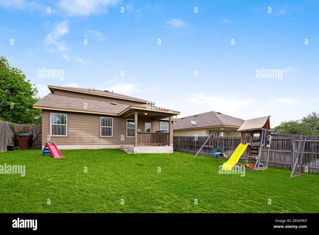 a home back yard Stock Photo - Alamy