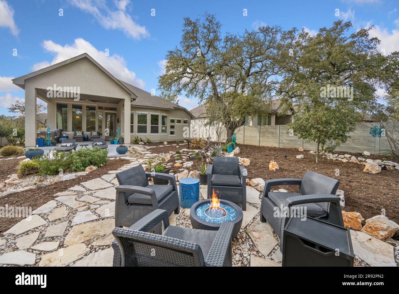 a home back yard Stock Photo - Alamy