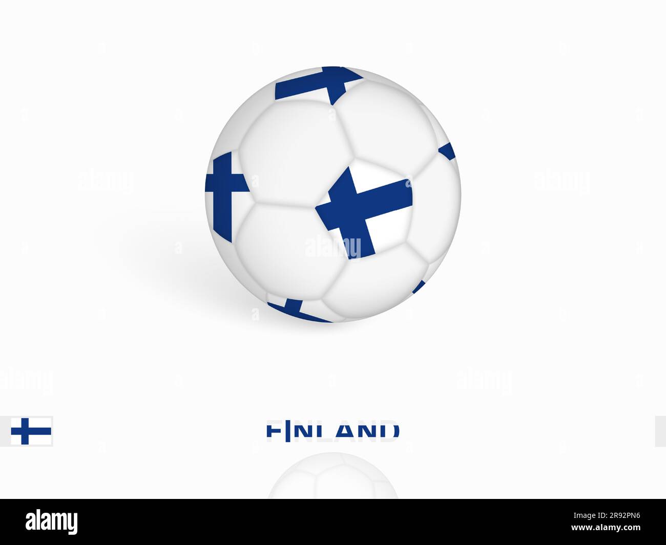 Soccer ball with the Finland flag, football sport equipment. Vector ...