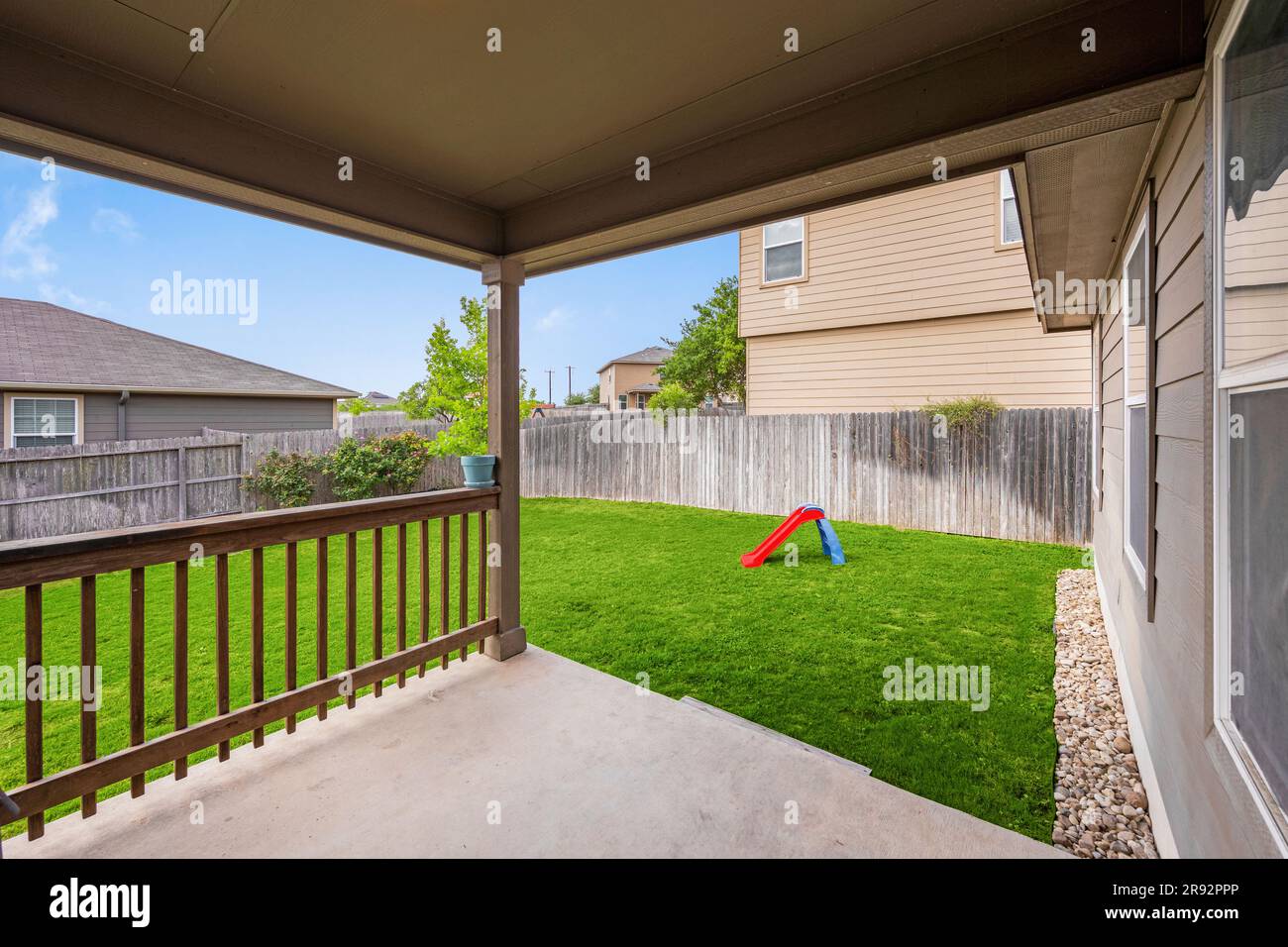 a home back yard Stock Photo - Alamy
