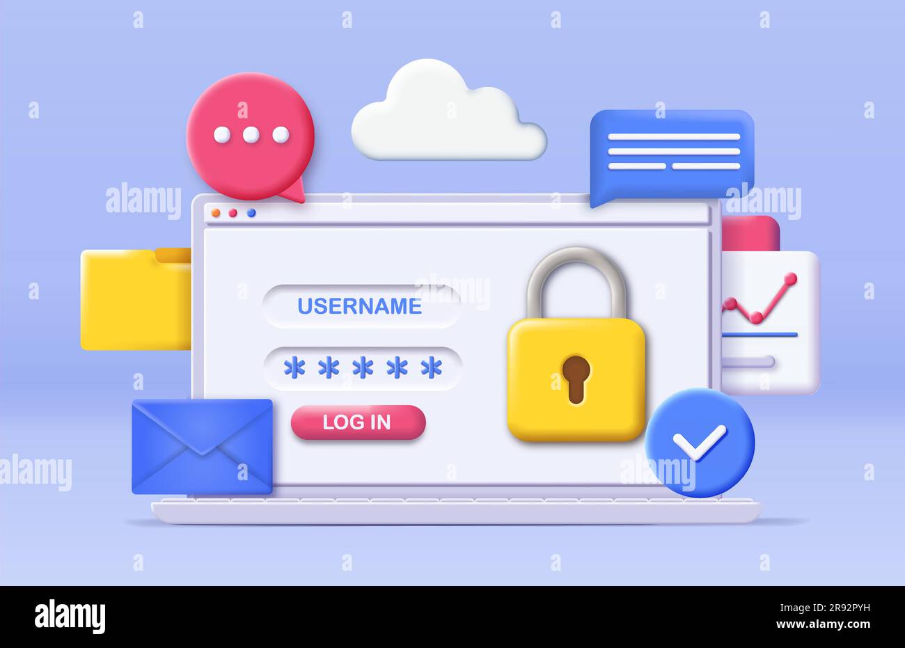 3D data security vector concept Stock Vector Image & Art - Alamy