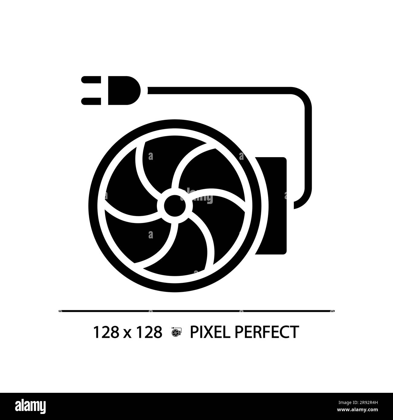 Inline duct fan black glyph icon Stock Vector Image & Art - Alamy