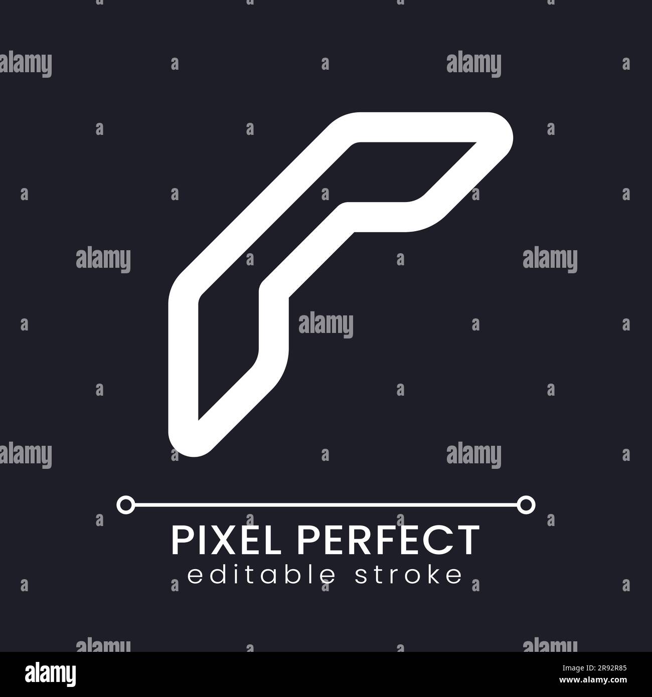 Call ended pixel perfect white linear ui icon for dark theme Stock Vector Image & Art - Alamy
