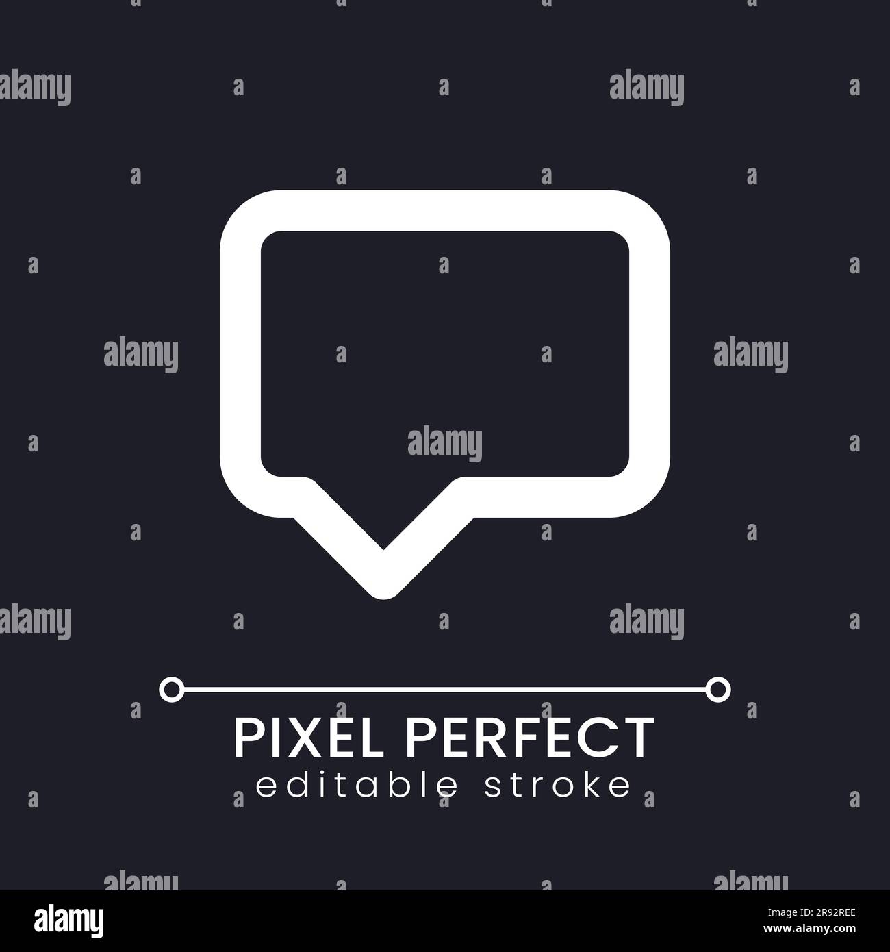 Speech box pixel perfect white linear ui icon for dark theme Stock Vector Image & Art - Alamy