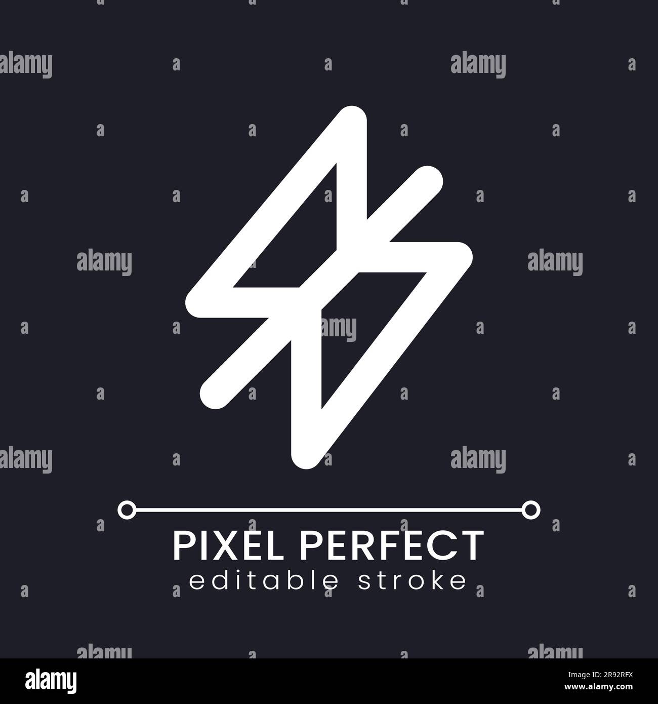 Silent mode pixel perfect white linear ui icon for dark theme Stock Vector Image & Art - Alamy