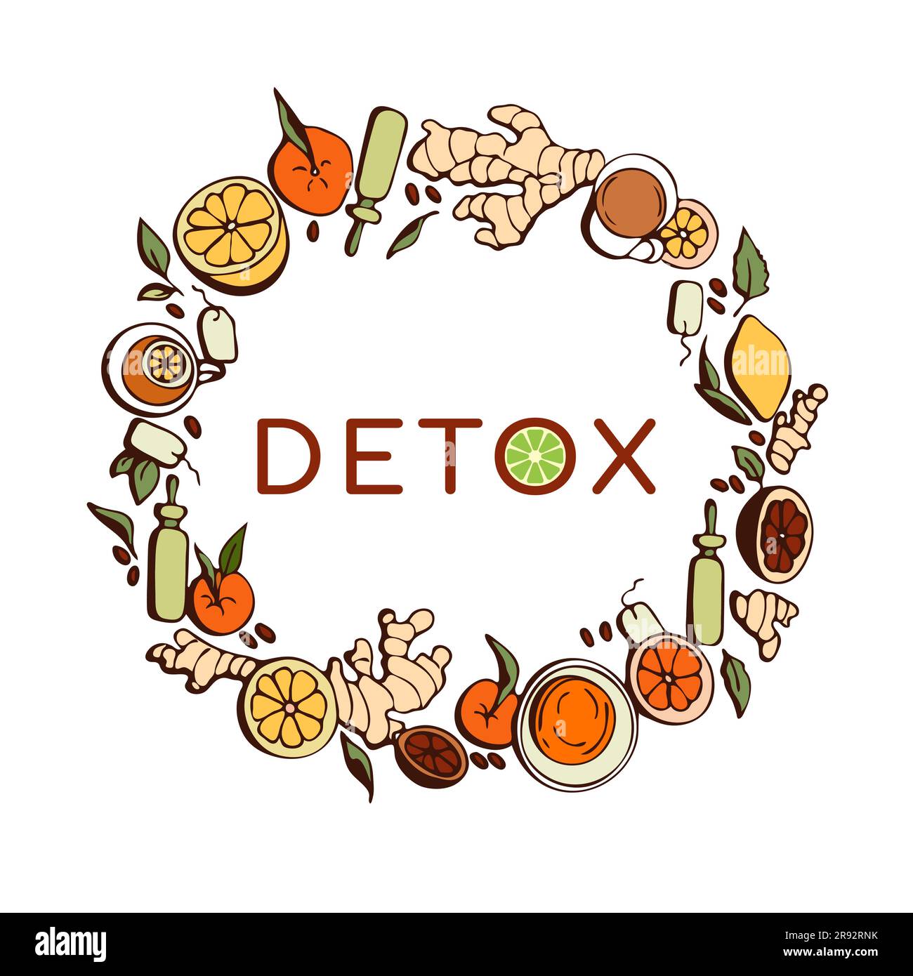 Vegetables with tea Stock Vector Images - Alamy