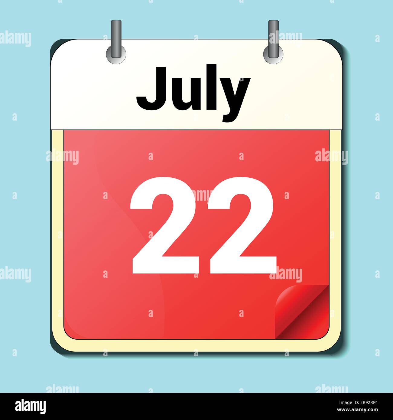 day on the calendar, vector image format, June 22 Stock Vector Image ...