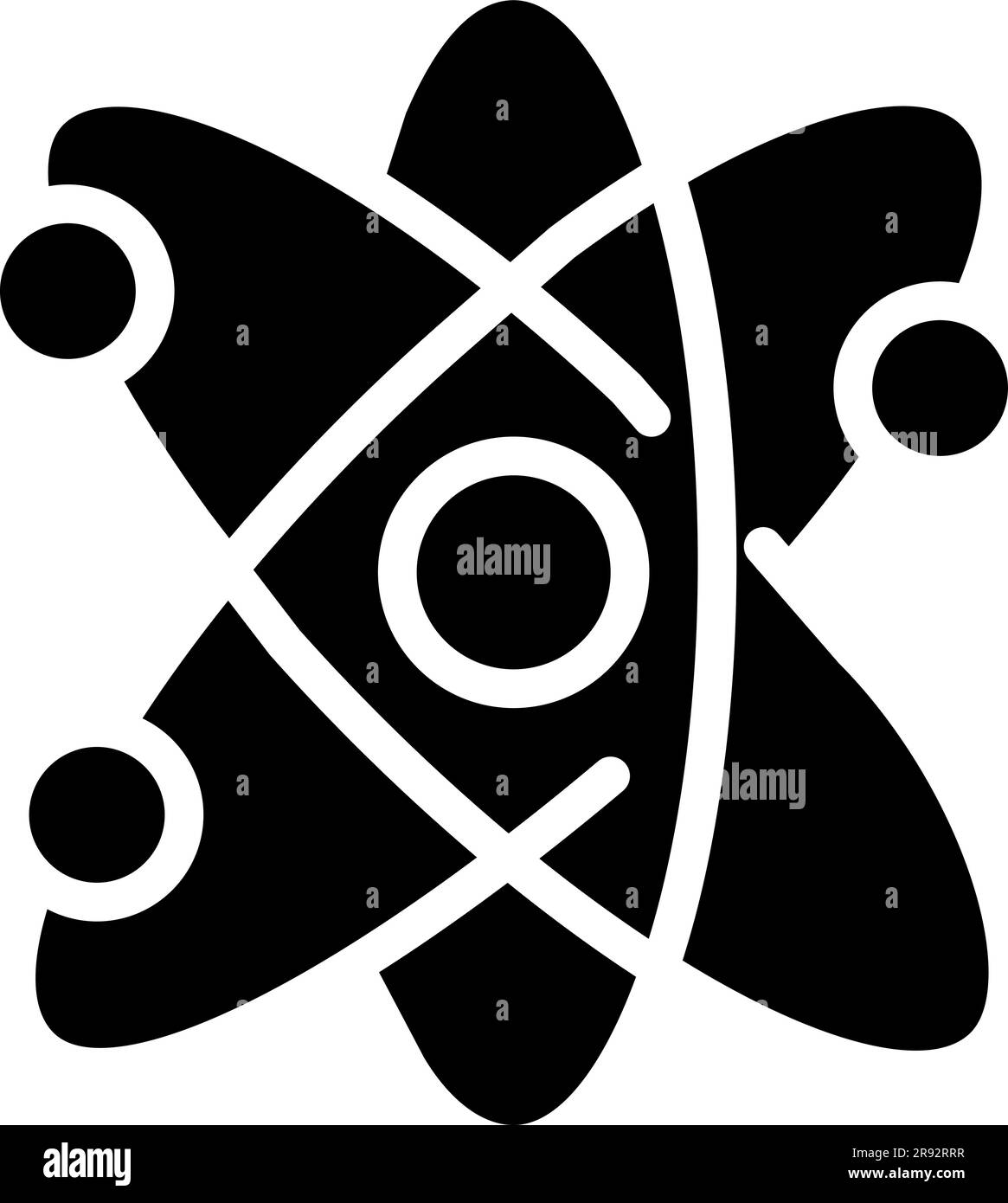 Atom structure black glyph icon Stock Vector Image & Art - Alamy