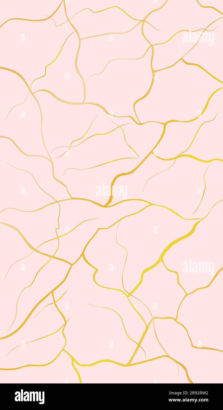 Pink and golden abstract background Vertical vector illustration Stock ...