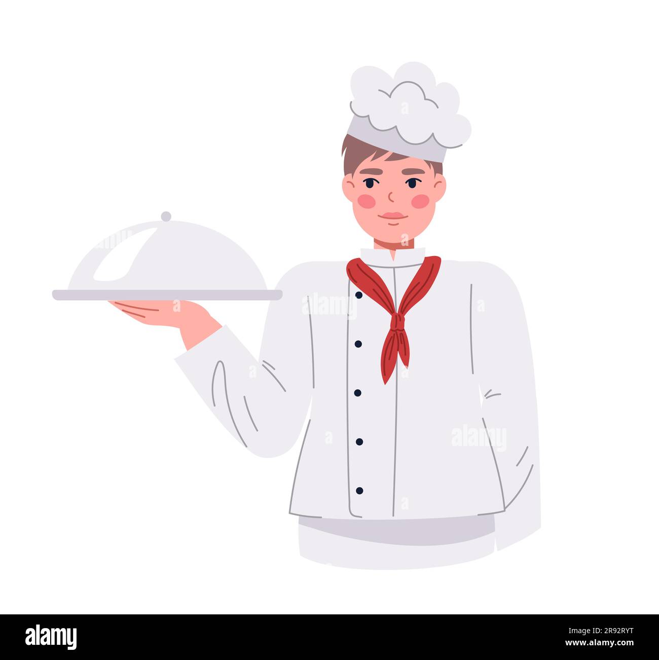 Chief with tray concept Stock Vector Image & Art - Alamy