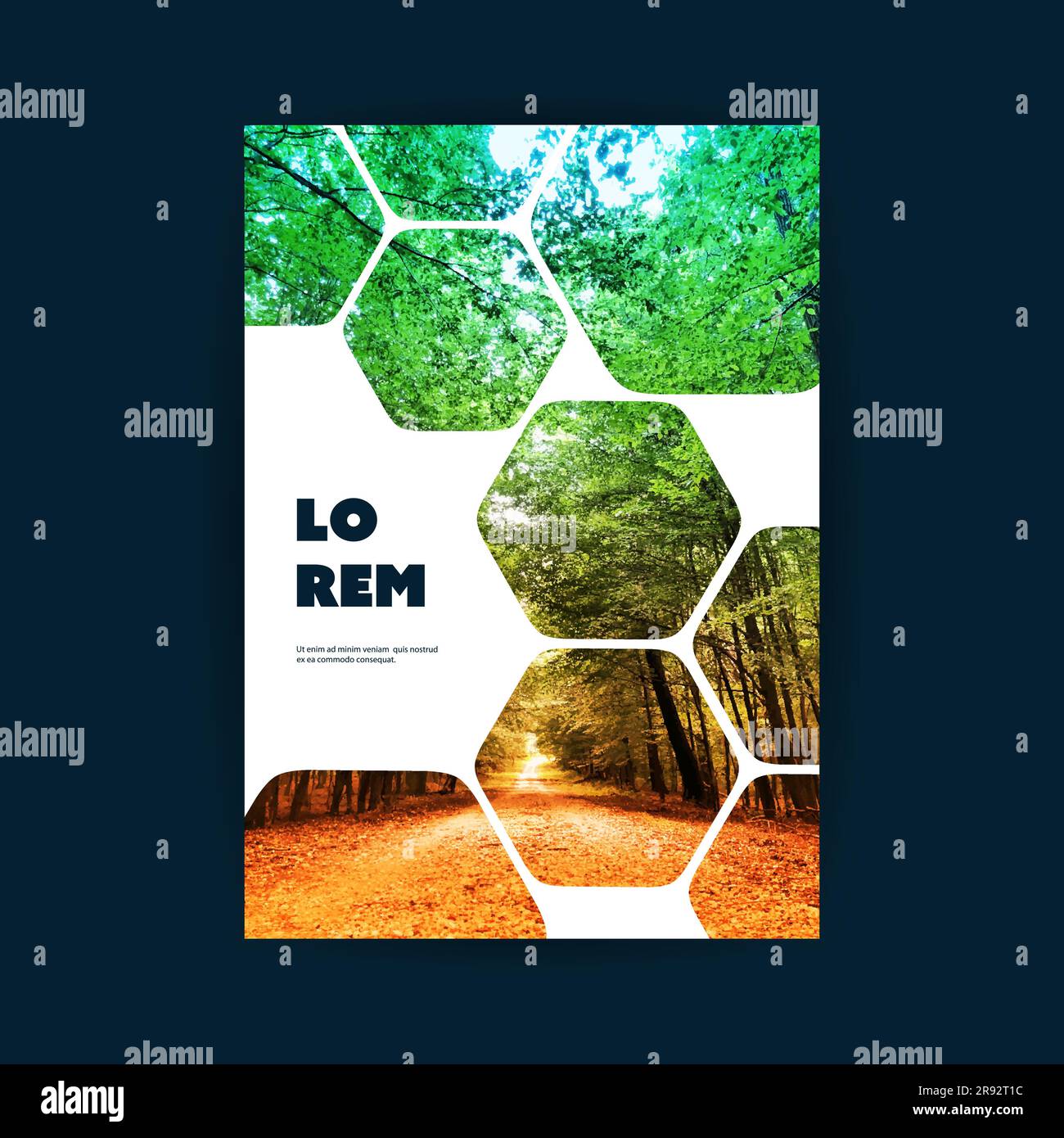 Modern Style Tiled Flyer or Cover Design for Your Business with Forest ...