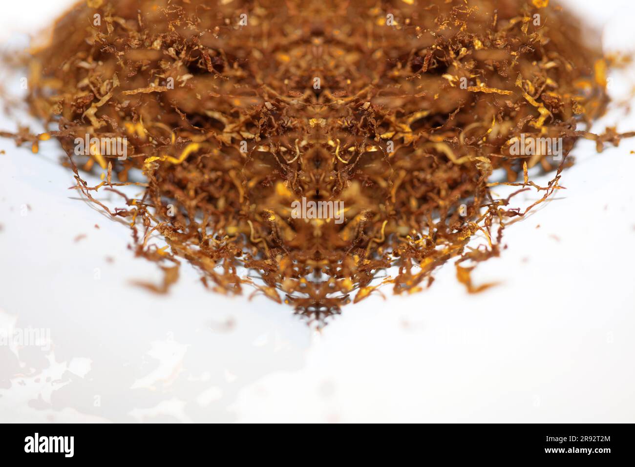 Double layer of brown rolling tobacco leaves lucky strike macro background stock photography ...