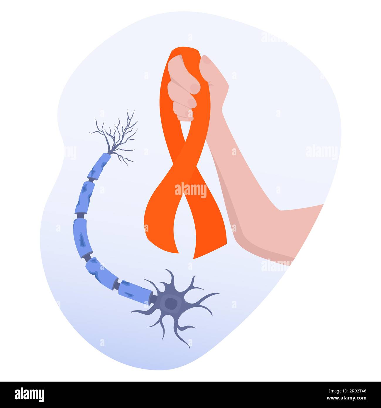 Multiple sclerosis awareness, conceptual illustration Stock Photo - Alamy