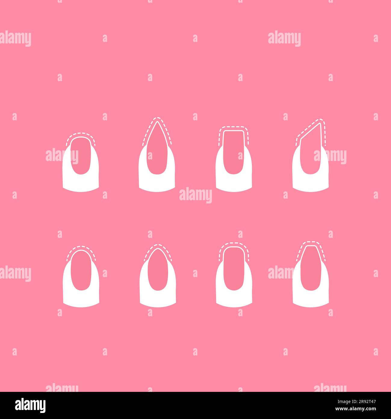Nail shapes, illustration Stock Photo - Alamy