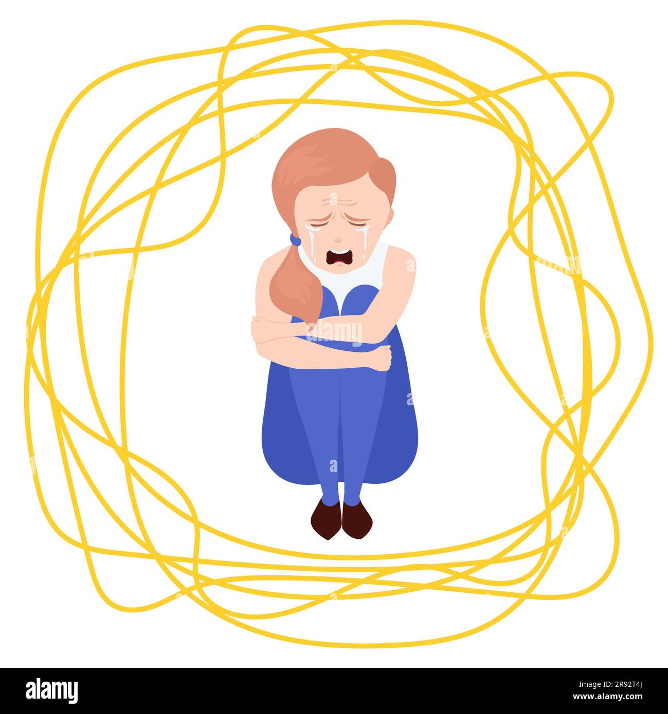 Mental health sad lonely Cut Out Stock Images & Pictures - Alamy