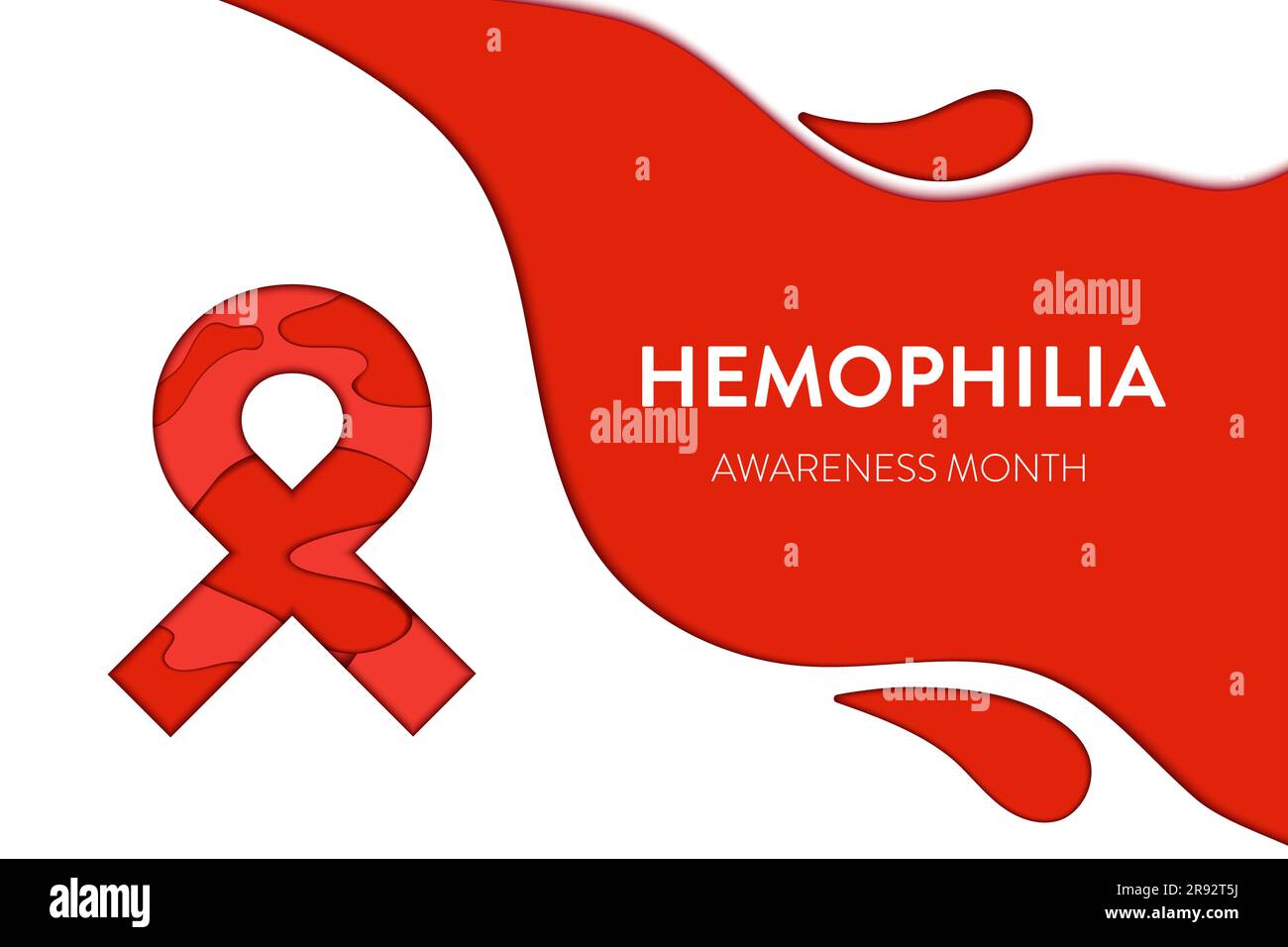 Haemophilia awareness ribbon hi-res stock photography and images - Alamy