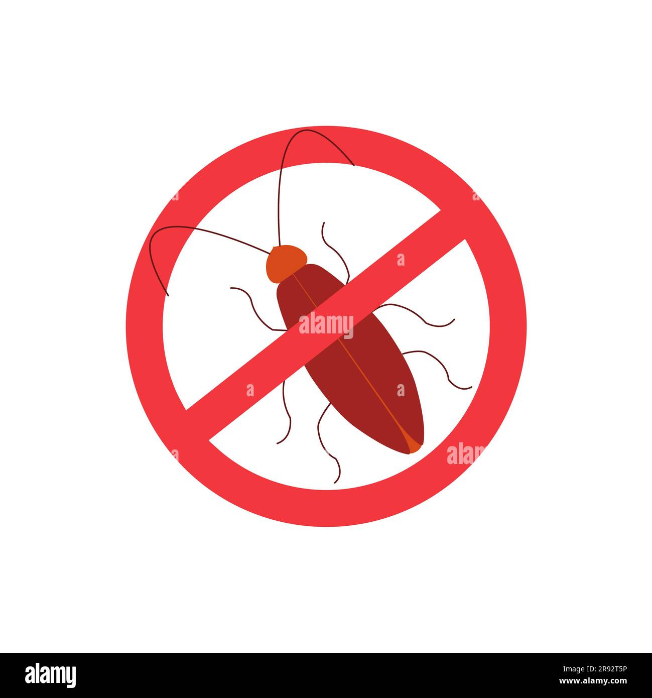 Cockroach pest sign, conceptual illustration Stock Photo - Alamy