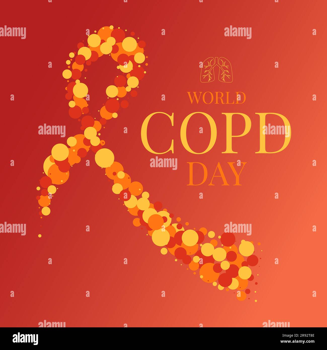 COPD awareness ribbon, conceptual illustration Stock Photo - Alamy