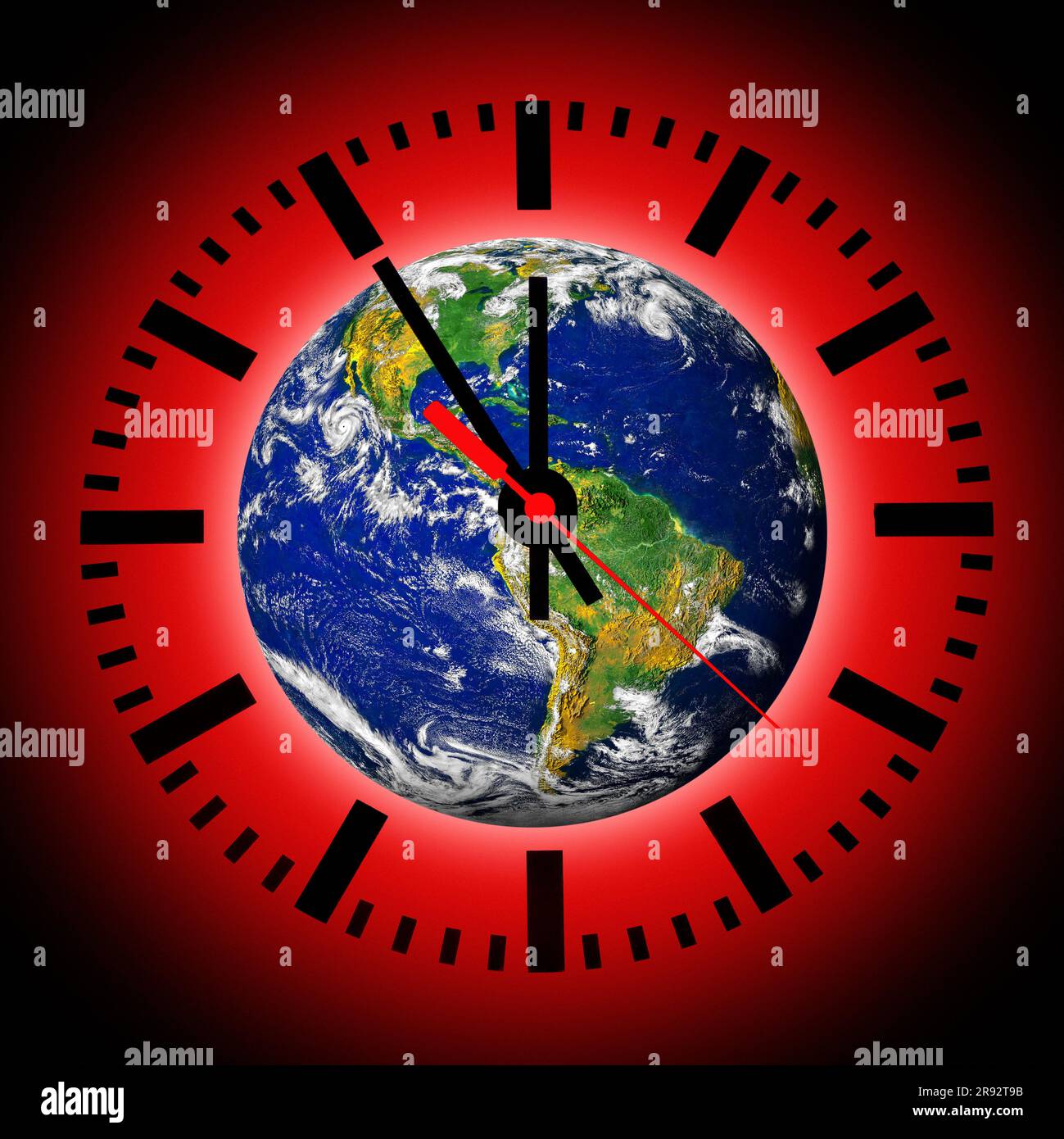 Doomsday Clock, conceptual composite image Stock Photo - Alamy