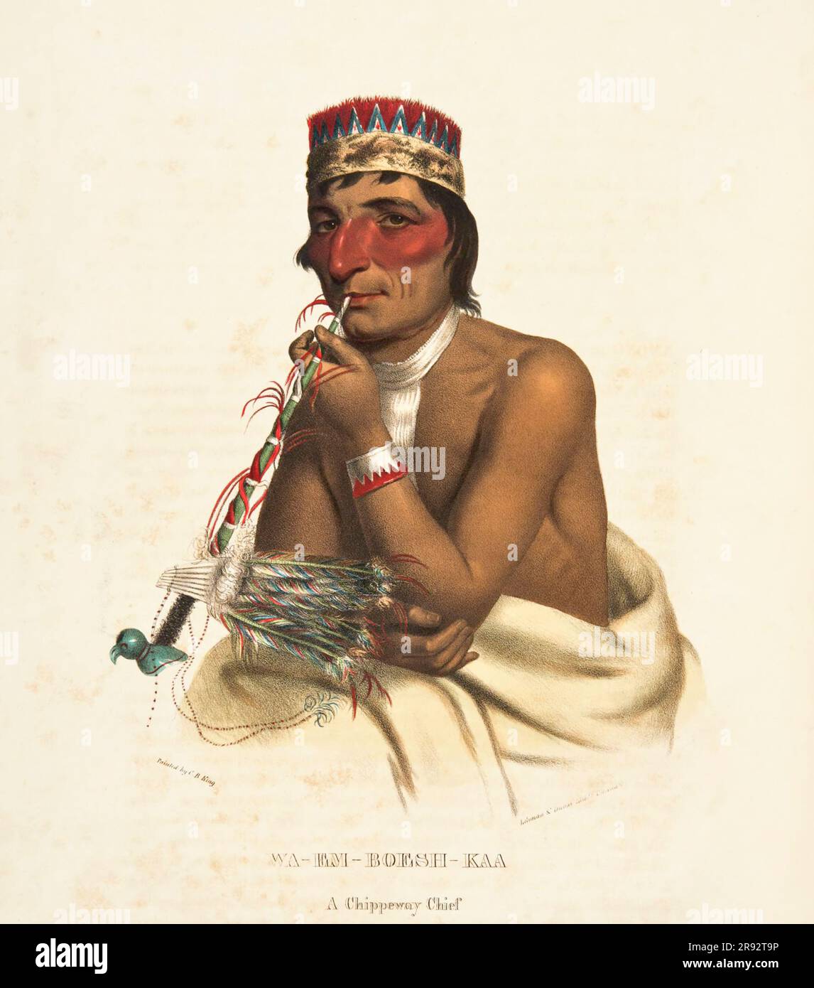 Waemboeshkaa, Chippeway Chief, illustration Stock Photo - Alamy