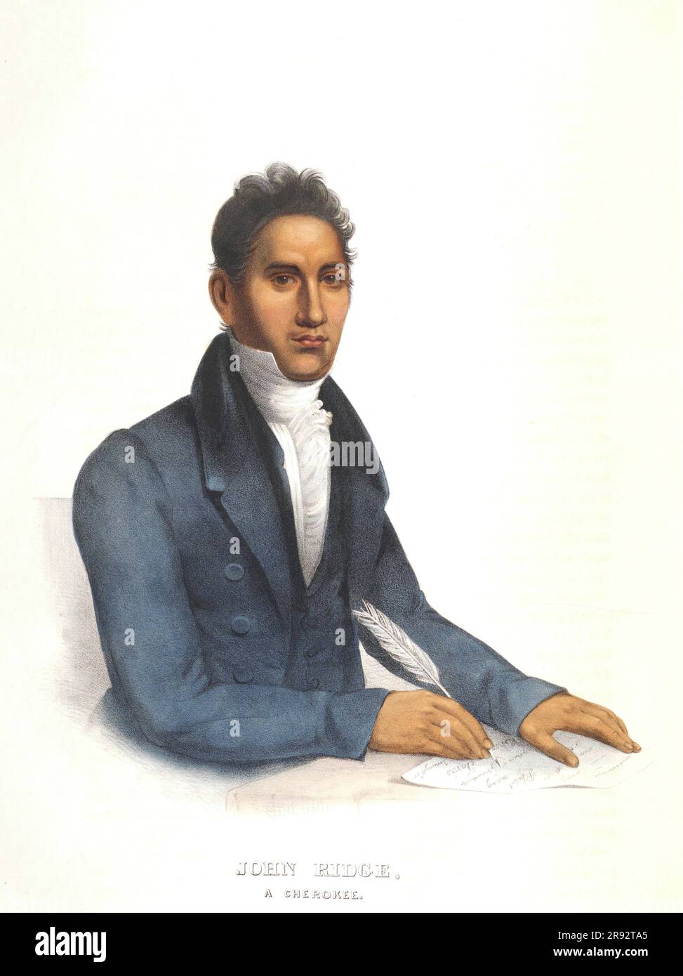 John Ridge, Cherokee Chief, illustration Stock Photo - Alamy