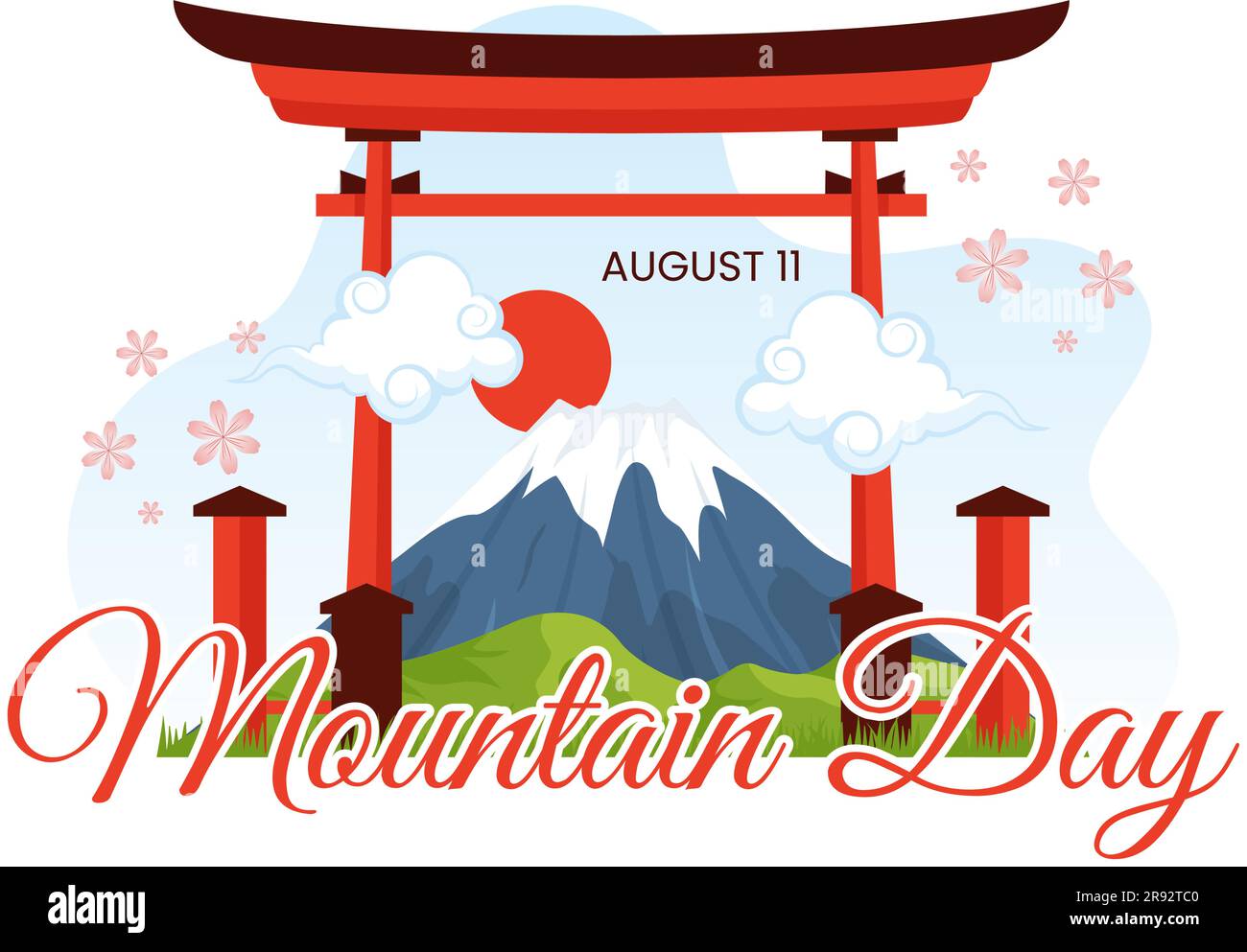 Sunrise mount fuji in Stock Vector Images - Alamy