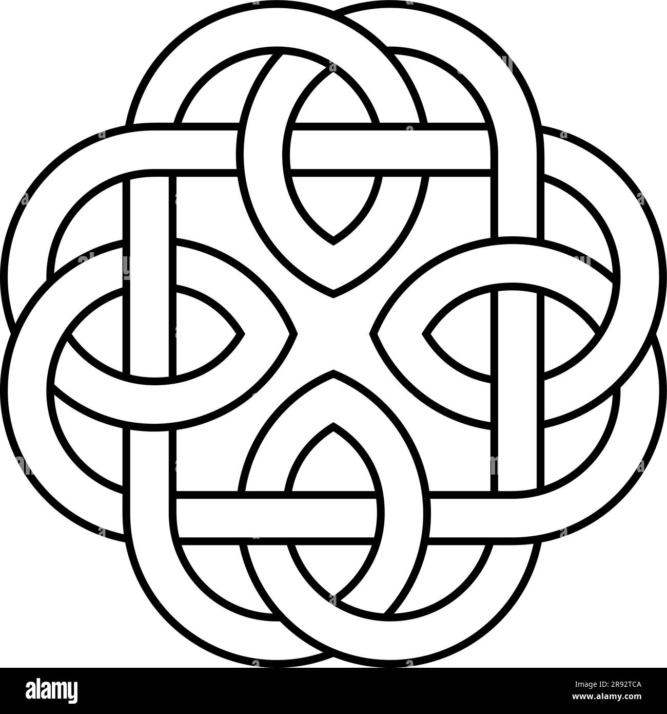 Infinity knot outline in black. Celtic symbol. Symbolizes infinity of ...