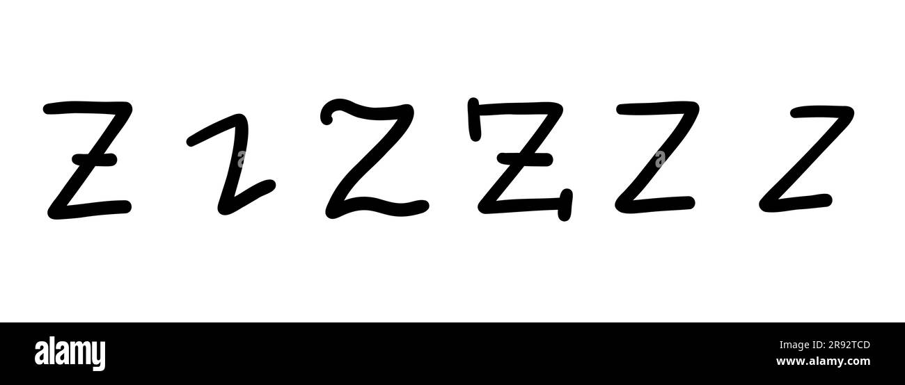 Childlike simple black english latin Z alphabet letter symbol. Vector ...