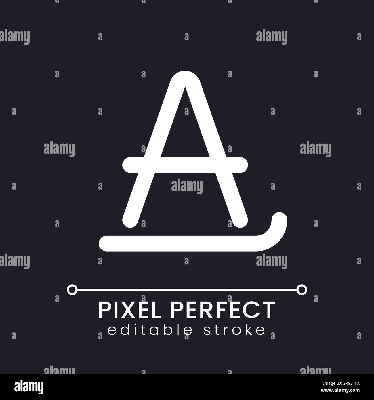 Text Formatting Pixel Perfect White Linear Ui Icon For Dark Theme Stock Vector Image And Art Alamy