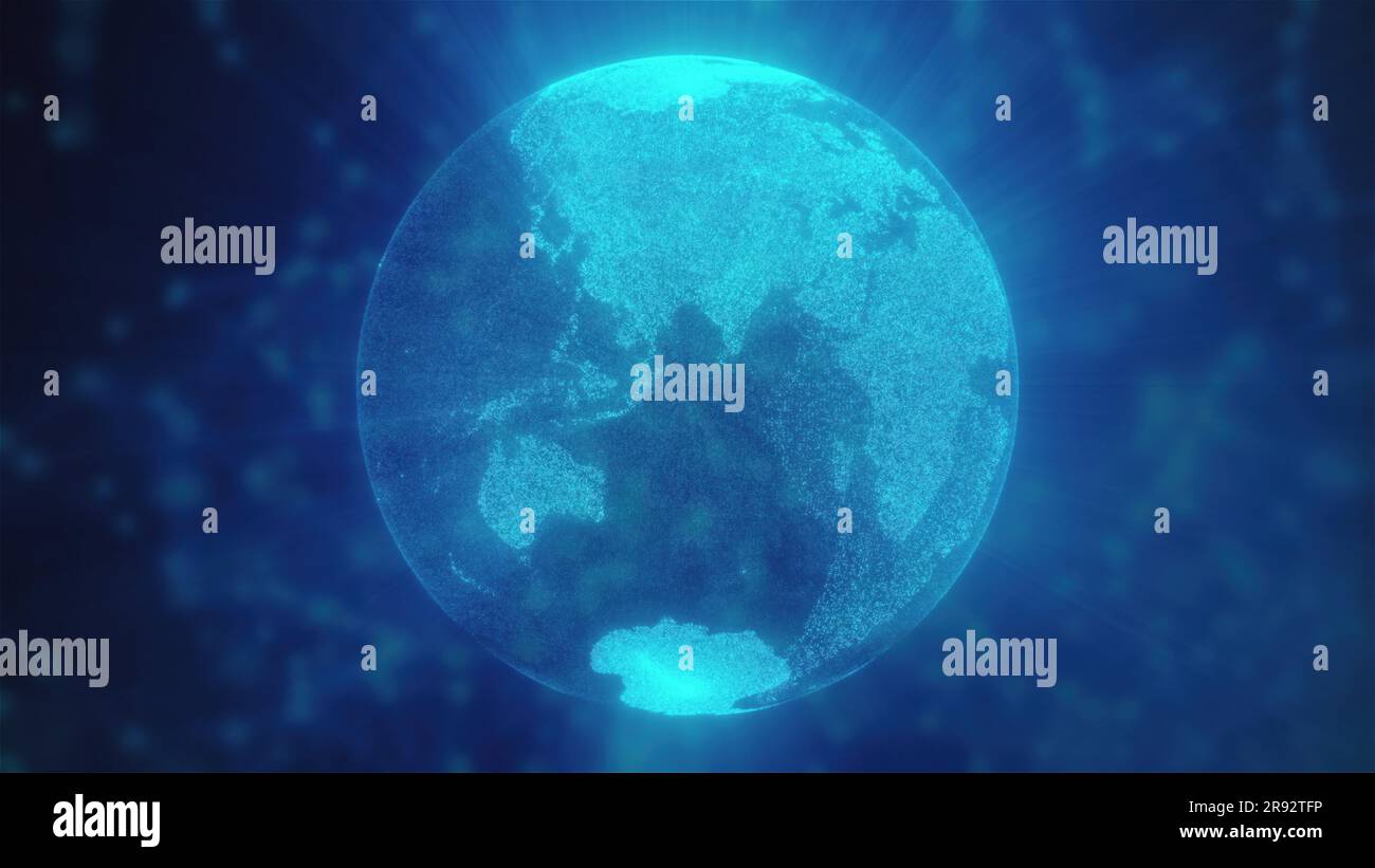 Abstract digital earth. Computer generated 3d render Stock Photo - Alamy