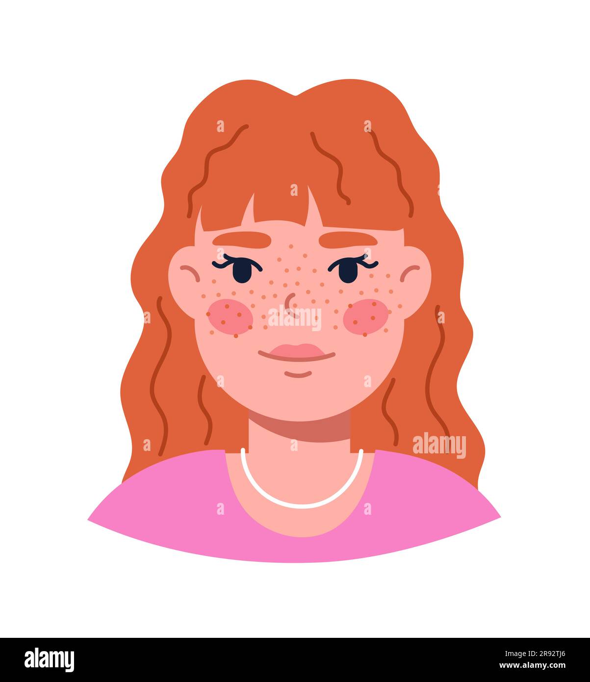 Woman Freckles Illustration Stock Vector Images Alamy