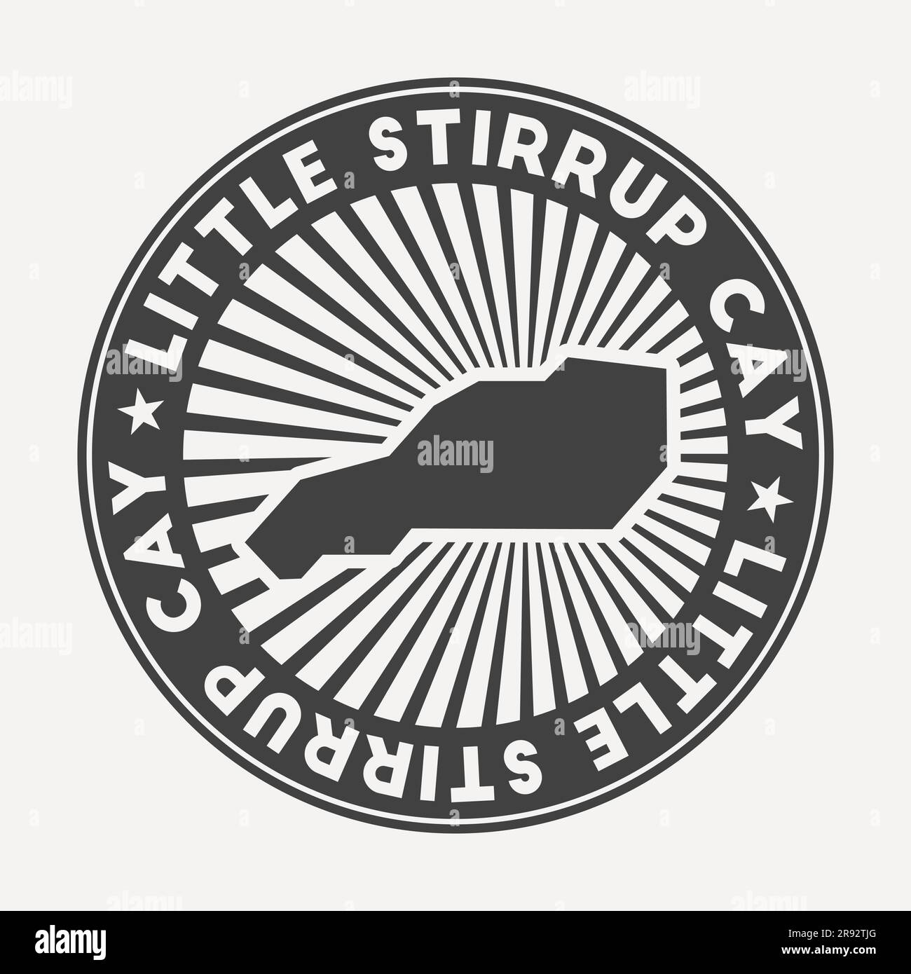 Little Stirrup Cay round logo. Vintage travel badge with the circular ...