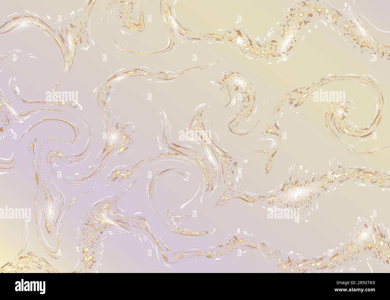 Golden swirl abstract pattern Artistic design Horizontal vector ...